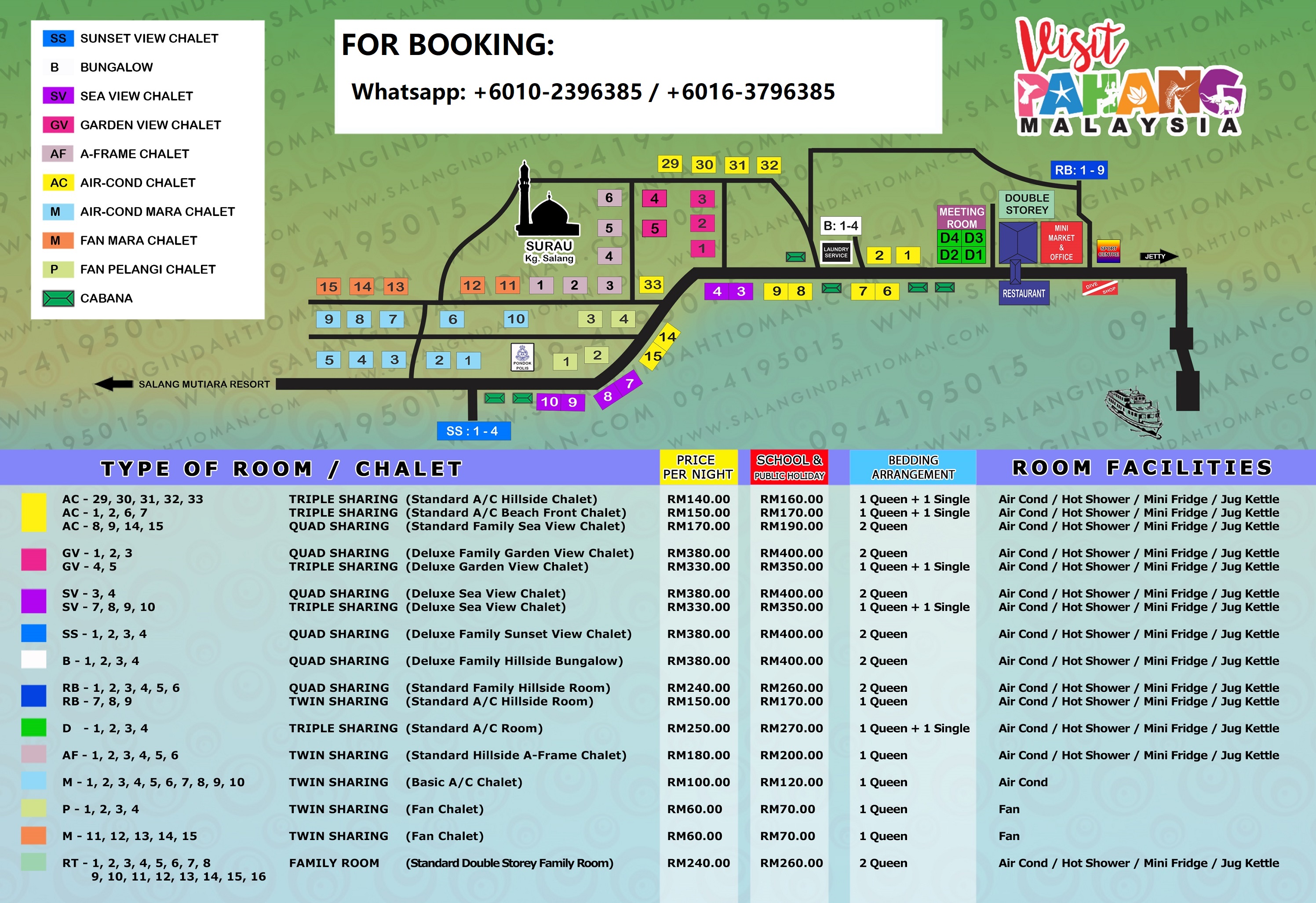 | Tioman Salang Indah Resort Room Rate